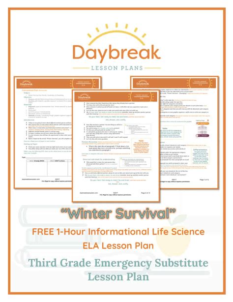 Free Rd Grade Lesson Plans Daybreak Lessons