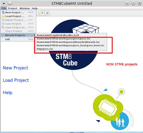 solved [bug report]cubemx separate stm8 and stm32 recent