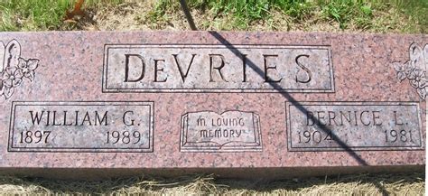 William Graves Devries 1897 1989 Find A Grave Memorial