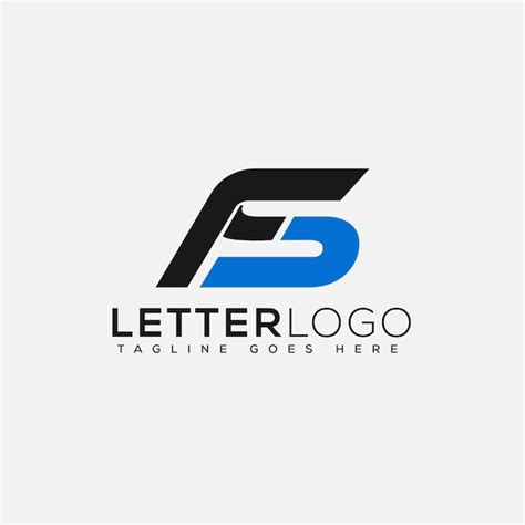 Fs 로고 디자인 템플릿 벡터 그래픽 브랜딩 요소 프리미엄 벡터