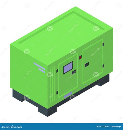 Ship Generator Icon Isometric Vector Factory Petrol Stock Vector