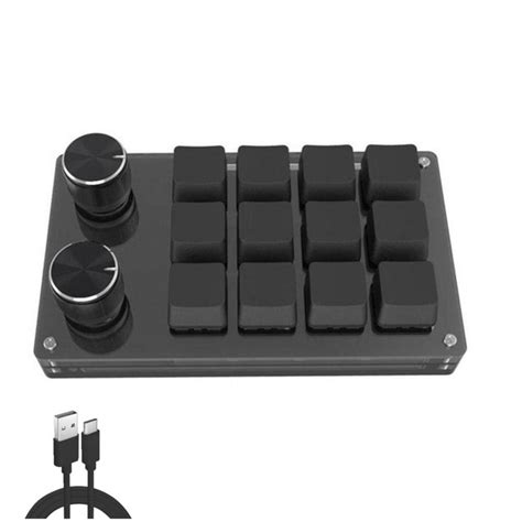 MSRC DIY Keypad Macropad Gaming Mechanical 12 Key 2 Knob Macro Custom