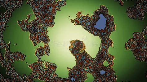 Abstract Visualization Of Microorganisms Under Microscope Motion Stock Illustration