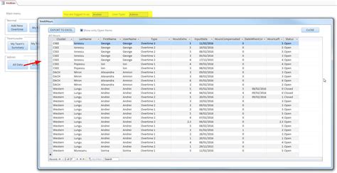 Access Sql Multi User App Overtime Tracker Andrei Lungu