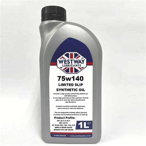75w140 LSD Synthetic Gear / Diff Oil GL-4 GL-5 LIMITED SLIP – Westway Oils