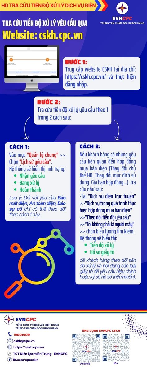 “mách” Khách Hàng Miền Trung Cách Tra Cứu Tiến độ Xử Lý Các Dịch Vụ điện
