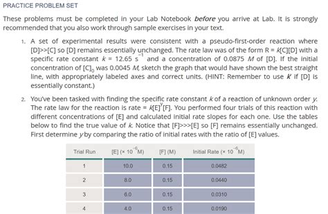 Practice Problem Set These Problems Must Be Completed