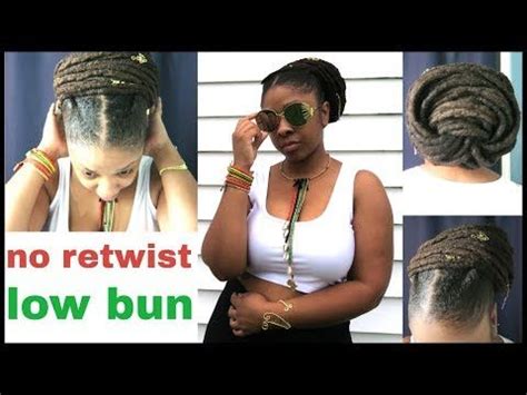 No Retwist Low Bun Natural Hair Styles For Black Women Locs Hairstyles Natural Hair Styles