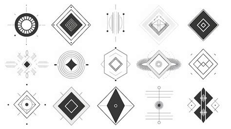 Premium Photo Elements Of Graphic Design With Symmetrical Shapes