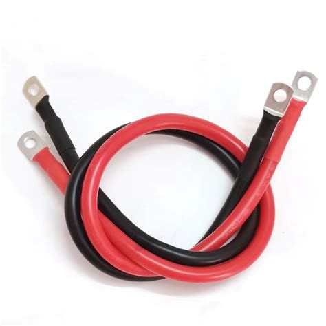 Кабель силовий мідний 4 Awg 25mm2 75см для інвертора АКБ наконечник під болт М8 2шт червоний