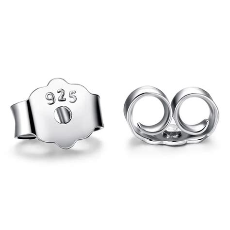 Застежки для сережек гвоздиков серебряного цвета S925 20 шт Aliexpress