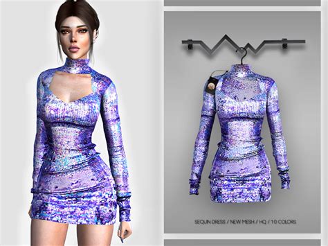 Sequin Dress Bd391 The Sims 4 Catalog