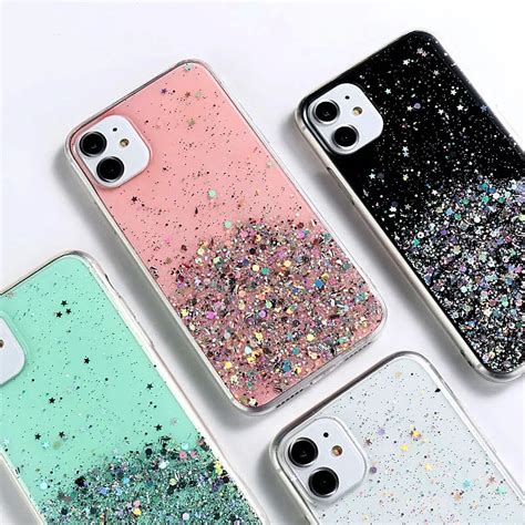 Pink Clear Design Flow Liquid Floating Sparkling Colorful Glitter