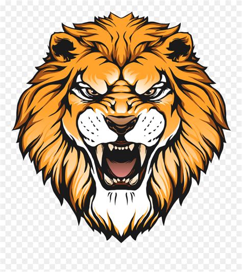 Roaring Cartoon Lion Head Clipart 5400669 Pinclipart