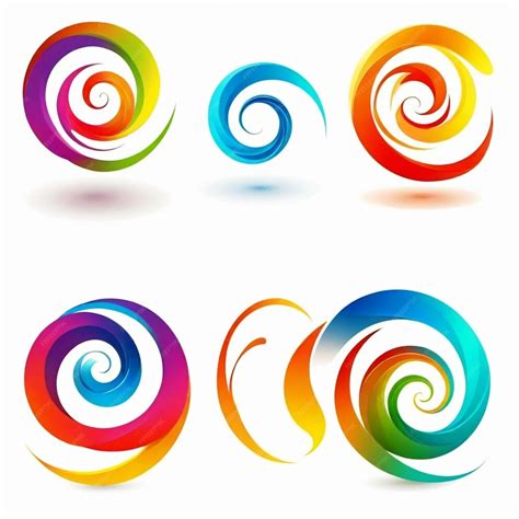 Una Serie De Círculos De Colores Arco Iris Con Diferentes Colores