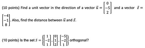 Solved Points Find A Unit Vector In The Direction Chegg