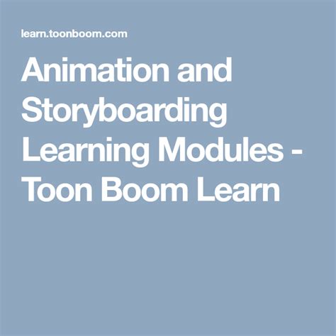 Animation And Storyboarding Learning Modules Toon Boom Learn