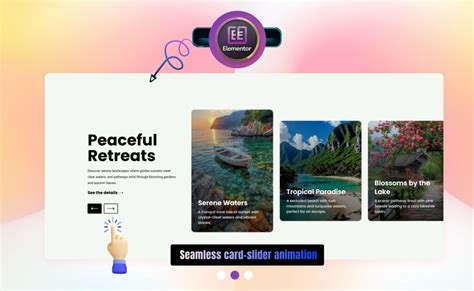 elementor seamless card slider