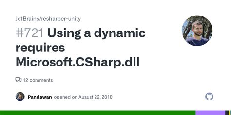 Using A Dynamic Requires Microsoftcsharpdll · Issue 721 · Jetbrains