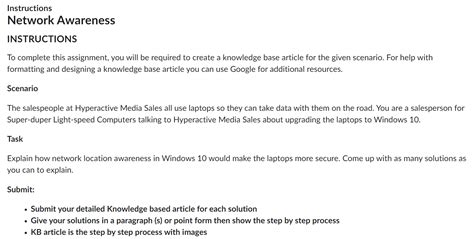 Solved Instructions Network Awareness INSTRUCTIONS To Chegg