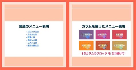 WordPressカラムとは設定ガイドブロック幅の設定や変更も ホームページ集客講座初心者用