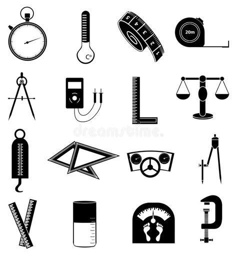 Paquet D Outils De Mesure Illustration Stock Illustration Du Compas