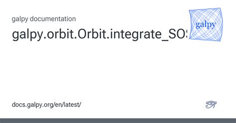 tegrate sos — galpy v1 11 1 dev0 documentation
