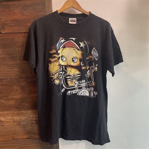 Vintage 1996 Betty Boop Motorcycle Harley T Shirt Betty Boop Shirt