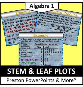 Stem And Leaf Plots In A PowerPoint Presentation By Preston PowerPoints