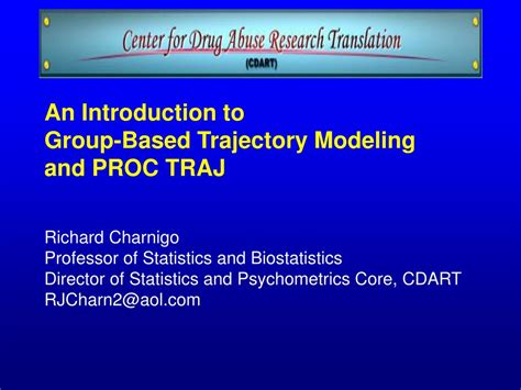 Ppt An Introduction To Group Based Trajectory Modeling And Proc Traj