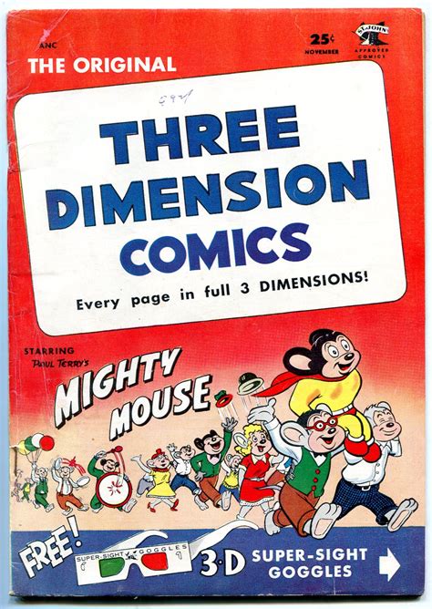 Mighty Mouse Three Dimension Comics 2 1953 St John Golden Age VG