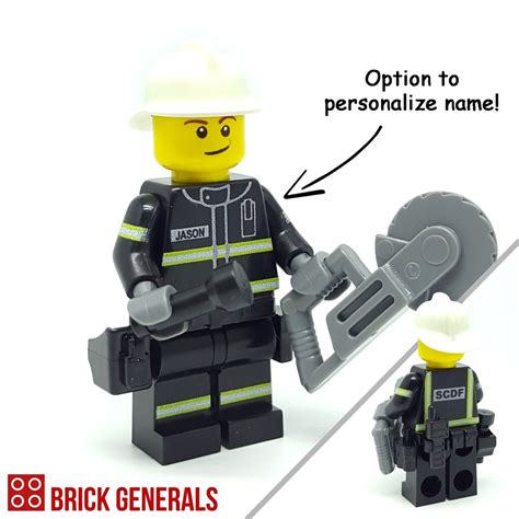 Lego Custom Minifig Singapore Home Team Scdf Rescue Team