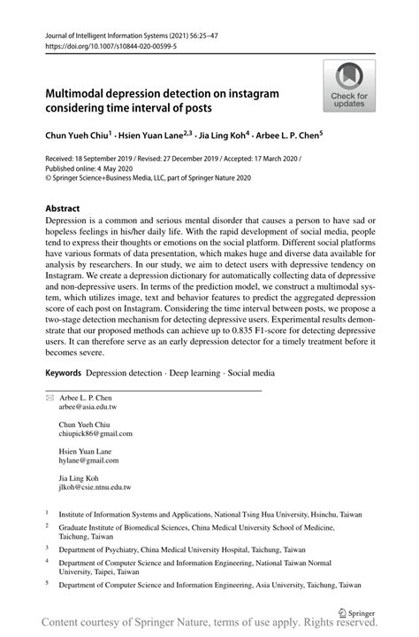 multimodal depression detection on instagram considering time interval