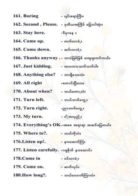 အင်္ဂလိပ်စကားပြောမယ်ဆို ဒီစကားလုံးလေးတွေက အသုံးဝင်ပါတယ်နော် Mm Best Education