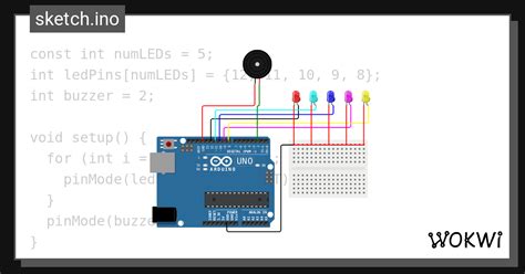 Led Sequence With Buzzer Wokwi Esp32 Stm32 Arduino Simulator Led Sequence With Buzzer Wokwi Esp32 Stm32 Arduino Simulator