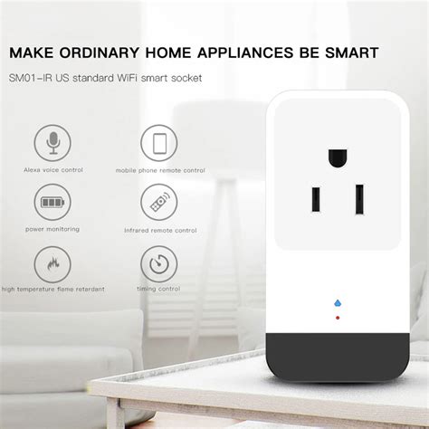 Amzdeal Wifi Smart Power Socket Wireless Switch Outlet Home Sm01 Ir