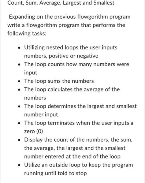 Solved How To Use Flowgirthm Programming For Count Sum Chegg Com