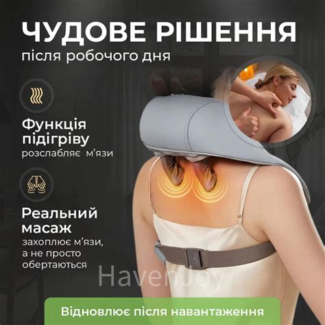 Электрический массажер для шеи и плеч с успокаивающим подогревом Neck