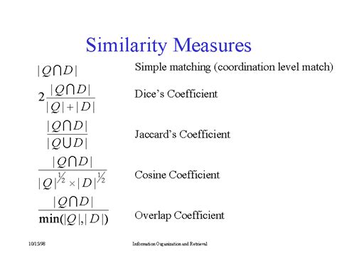 similarity measures