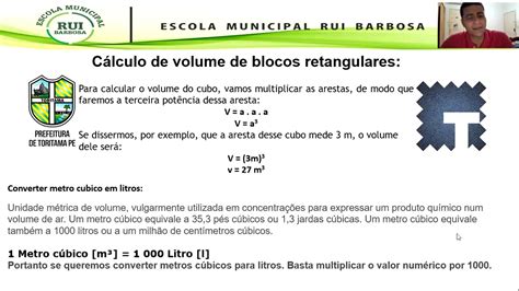Volume De Blocos Retangulares YouTube