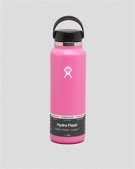 Shop Hydro Flask 40oz Wide Mouth Drink Bottle In Carnation Fast