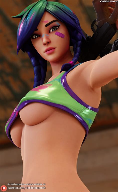 Rule 34 3d Darkbahamuth Fortnite Girly Pinup Splatterella Teenager