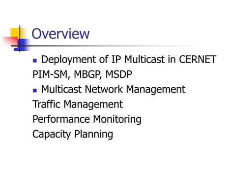PPT Multicast Traffic Monitoring On A Nationwide Backbone Network PowerPoint Presentation ID