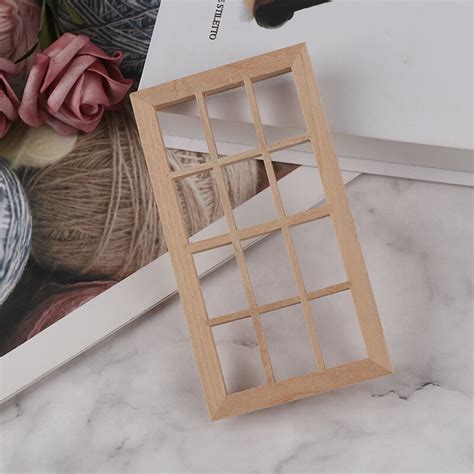 112 Dollhouse Wooden Window Frame Miniature Doll Grandado
