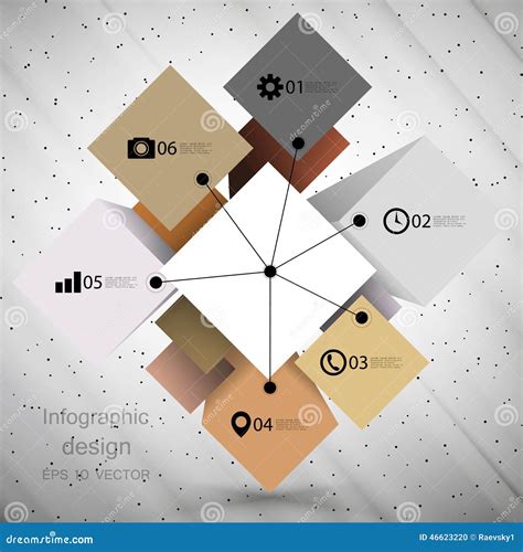 Infographic 3d Cube Diagram Chart Graph Cartoon Vector 66290651