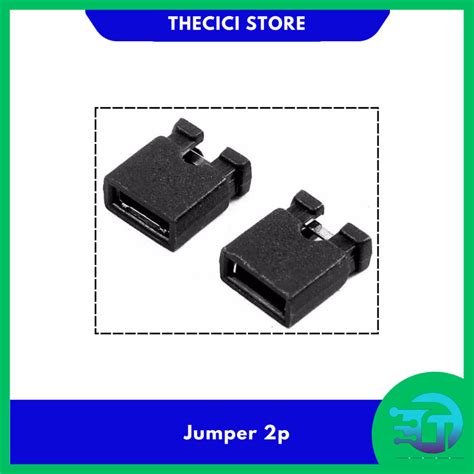 Jual Jumper Pin Header 2 54mm Pitch Jumper Hardisk 2 Pin Jamper