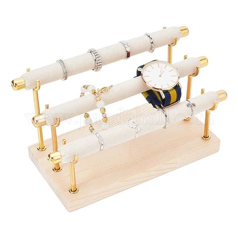 Wholesale 3 Tier Wood Detachable Ring Organizer Holder