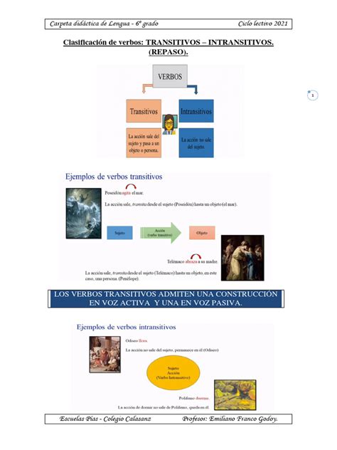 Voz Pasiva Y Voz Activa Pdf Verbo Asunto Gramática