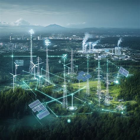 Premium Photo Visual Of A Smart Grid Integrating Various Renewable