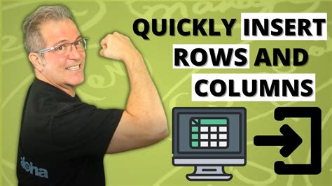 Excel Quick Tip Quickly Insert Rows And Columns Youtube